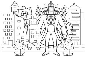 230+ Tranh tô màu Titan Cameraman trong Skibidi Toilet